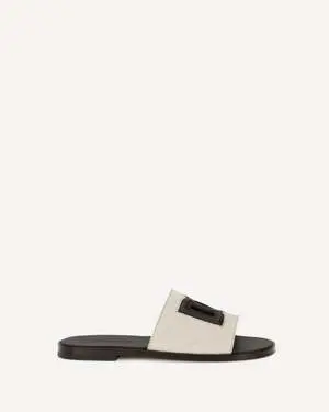 Dolce & Gabbana Canvas Slide Sandals