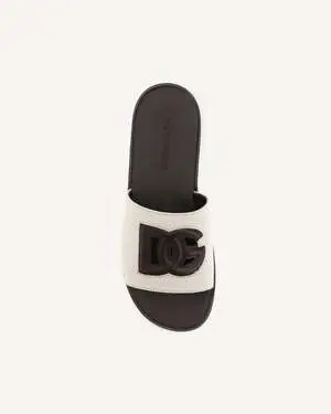 Dolce & Gabbana Canvas Slide Sandals