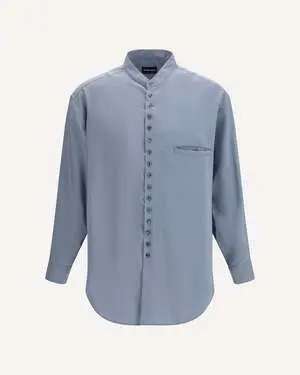 Giorgio Armani Wahed Ilk Hirt With Band Collar
