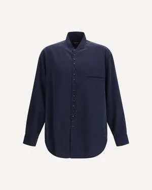 Giorgio Armani Wahed Ilk Hirt With Band Collar