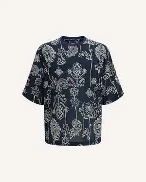 Giorgio Armani Cotton T-shirt With All Over Pattern Ale