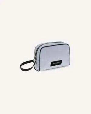 Dolce & Gabbana Striped Poplin And Leather Handbag