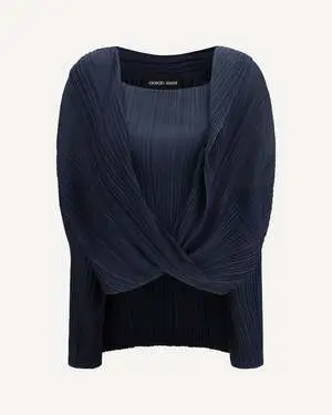 Giorgio Armani Semi-sheer Pleated Blouse