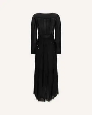 MARANT ETOILE Marant Étoile Buttoned Sheer Long Dress - Black