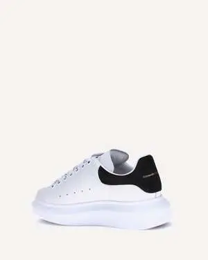 Alexander McQueen Leather Sneakers With Platform Sole - White
