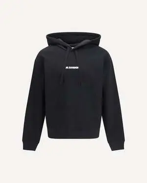 JIL SANDER Cotton Logo Detail Hoodie