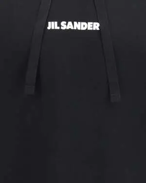 JIL SANDER Cotton Logo Detail Hoodie