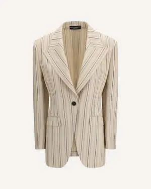 Dolce & Gabbana Single-breasted Regimental Pinstripe Jacket