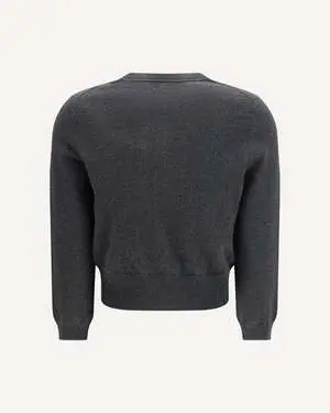 MARANT ETOILE Marant Étoile Lona Cropped Cardigan With Embroidered Logo - Grey