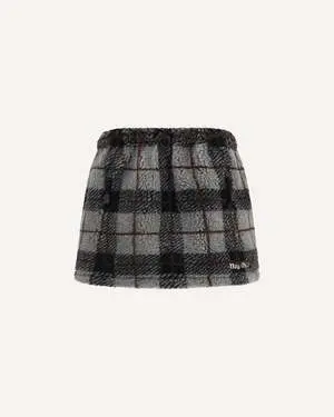 Miu Miu Checked Mini Skirt