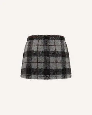 Miu Miu Checked Mini Skirt