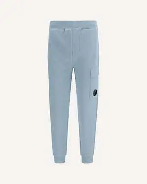 C.P. COMPANY C. P. Copany Diagonal Raised Fleece Cargo Lens Sweatpants Ale - Light Blue
