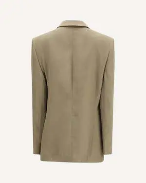 Giorgio Armani Single-breasted Linen Jacket - Brown