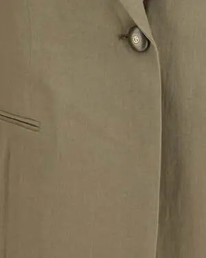 Giorgio Armani Single-breasted Linen Jacket - Brown