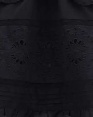 MARANT ETOILE Marant Étoile Prisha Embroidered Ruffle Halter Top - Black