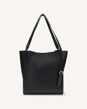 Bottega Veneta Courier Tote Bag In Nappa Leather With Intrecciato Weave