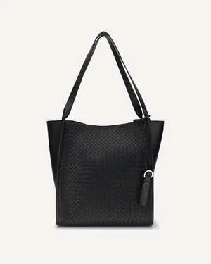 Bottega Veneta Courier Tote Bag In Nappa Leather With Intrecciato Weave