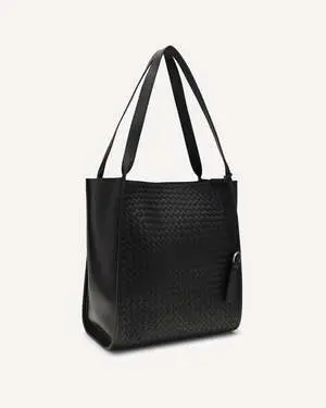 Bottega Veneta Courier Tote Bag In Nappa Leather With Intrecciato Weave