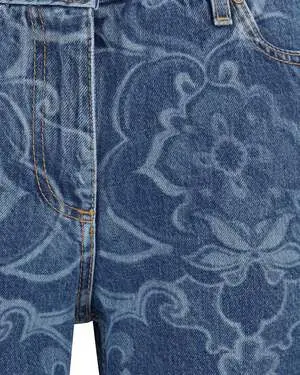 Etro Ornamental Jacquard Denim Jeans