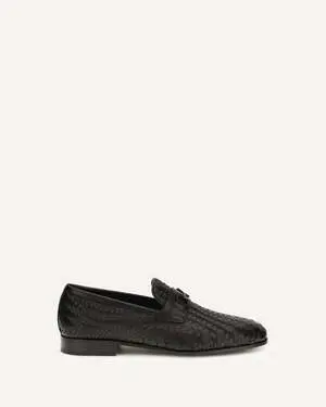 FERRAGAMO Woven Gancini Loafers