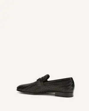 FERRAGAMO Woven Gancini Loafers