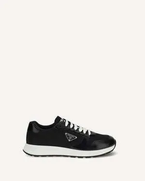Prada Prax 01 Sneakers In Re-nylon And Brushed Leather - Black