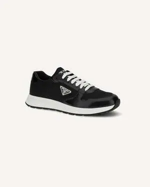 Prada Prax 01 Sneakers In Re-nylon And Brushed Leather - Black
