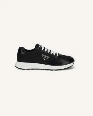 Prada Prax 01 Sneakers In Re-nylon And Brushed Leather - Black