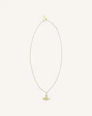 VIVIENNE WESTWOOD Grace Bas Relief Necklace With Crystal Embellished Pendant - Gold
