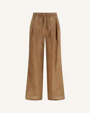 Dolce & Gabbana Striped Froissé Fabric Vanity Pants