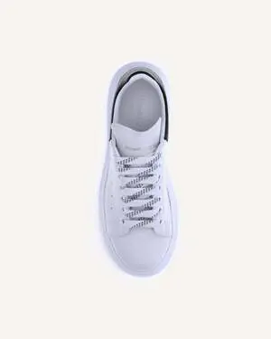Alexander McQueen Leather Platform Sneakers - White