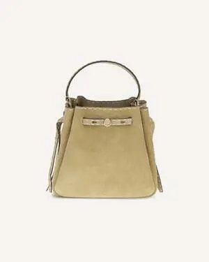 Tory Burch Romy Suede Bucket Bag - Beige
