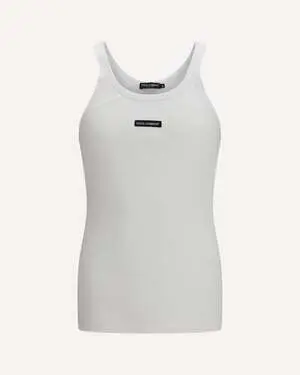 Dolce & Gabbana Cotton Ribbed Tank Top - White