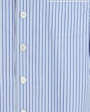 Dolce & Gabbana Striped Poplin Hawaii Shirt - Blue