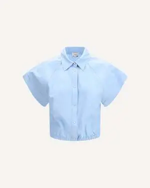 Jacob Cohen Striped Viscose And Linen Canvas Short-sleeve Shirt - Light Blue