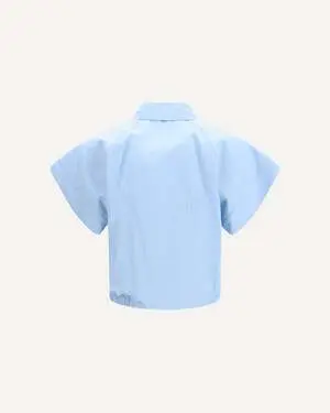 Jacob Cohen Striped Viscose And Linen Canvas Short-sleeve Shirt - Light Blue