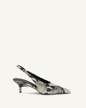 Khaite Bella Slingback Pumps In Syampa Python Calfskin