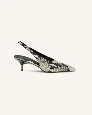Khaite Bella Slingback Pumps In Syampa Python Calfskin