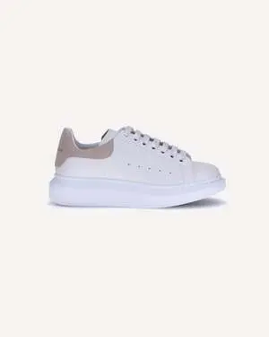 Alexander McQueen Leather Sneakers With Platform Sole - White