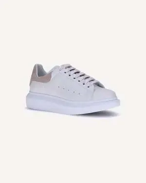Alexander McQueen Leather Sneakers With Platform Sole - White