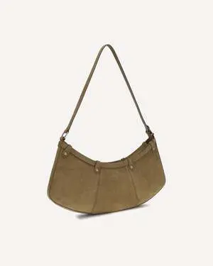 Pinko Suede Large Pocket Body Shoulder Bag