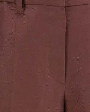Brunello Cucinelli Linen Wide-leg Pants With Elasticated Waistband - Brown