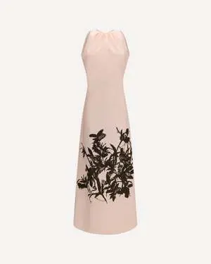 CRIDA MILANO Petunia Long Dress In Cotton And Viscose Duchesse - Pink