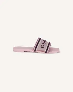 Gucci Rubber Slide Sandals - Pink