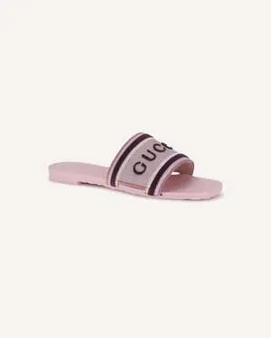 Gucci Rubber Slide Sandals - Pink