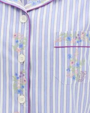 Dolce & Gabbana Striped Embroidered Short Sleeve Shirt
