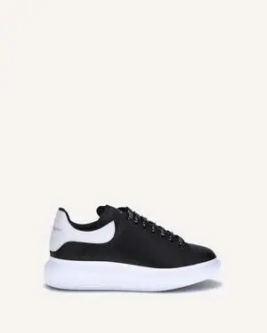 Alexander McQueen Leather Platform Sneakers - Black