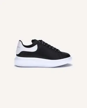Alexander McQueen Leather Platform Sneakers - Black