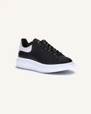 Alexander McQueen Leather Platform Sneakers - Black
