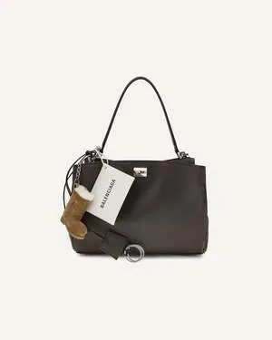 Balenciaga Small Rodeo Shoulder Bag With Top Handle And Turn Lock Closure - Brown